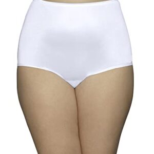 Vanity Fair Women's Perfectly Yours Ravissant Tailored Nylon Brief Panty - Size 3X-Large / 10 - Star White