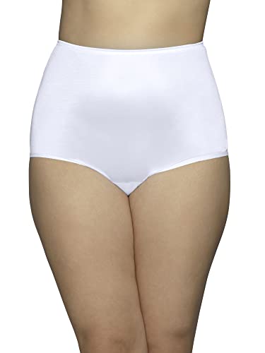 Vanity Fair Women's Perfectly Yours Ravissant Tailored Nylon Brief Panty - Size 3X-Large / 10 - Star White