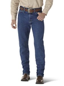 wrangler men's george strait cowboy cut original fit jean, heavyweight stone denim, 36w x 32l