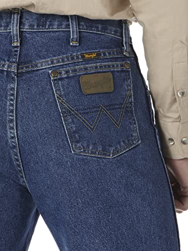 Wrangler Men's George Strait Cowboy Cut Original Fit Jean, Heavyweight Stone Denim, 36W x 32L