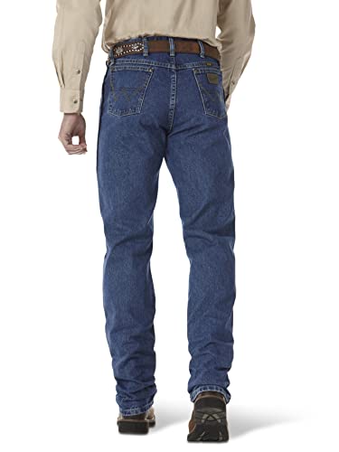 Wrangler Men's George Strait Cowboy Cut Original Fit Jean, Heavyweight Stone Denim, 36W x 32L