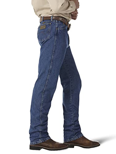 Wrangler Men's George Strait Cowboy Cut Original Fit Jean, Heavyweight Stone Denim, 36W x 32L