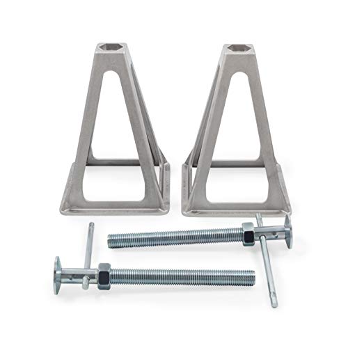 Camco 44561 Olympian Aluminum Stack Jacks, Stabilize and Level Your RV Or Camper - 2 Pack