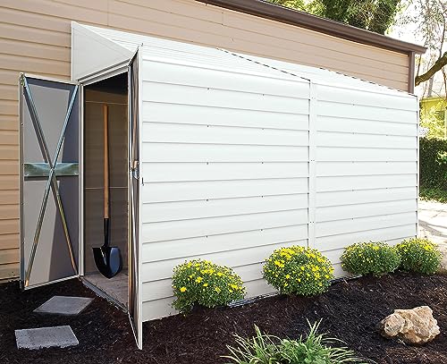 Arrow Shed Yardsaver Compact Galvanized Steel Storage Shed with Pent Roof, 4' x 10'