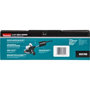 Makita 9557NB 4-1/2" Angle Grinder, with AC/DC Switch, Teal