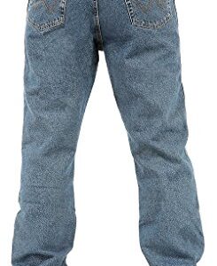 Wrangler mens Rugged Wear Woodland Thermal jeans, Stonewashed Denim, 32W x 30L US