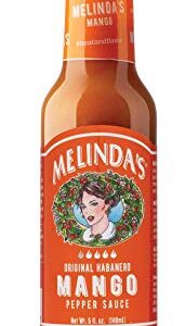 Melinda’s Mango Habanero Hot Sauce - Sweet & Mild Hot Sauce - Mango Habanero Sauce Made with Fresh Ingredients, Real Mango, Habanero Peppers, Vinegar, Carrot & Lime - 5oz, 1 Pack