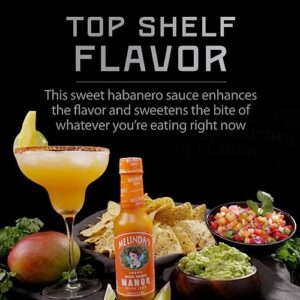 Melinda’s Mango Habanero Hot Sauce - Sweet & Mild Hot Sauce - Mango Habanero Sauce Made with Fresh Ingredients, Real Mango, Habanero Peppers, Vinegar, Carrot & Lime - 5oz, 1 Pack