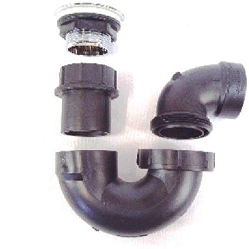 UNITED STATES HDW P118C Chrome Finish Mobile Home Tub Drain Assembly Kit, No Size, Black