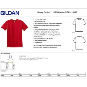 Gildan 5.4 oz Cotton T-Shirt (5000) Tee Large Light Blue