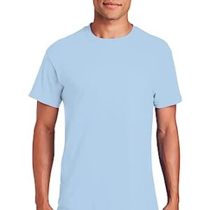 Gildan 5.4 oz Cotton T-Shirt (5000) Tee Large Light Blue