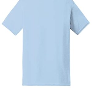 Gildan 5.4 oz Cotton T-Shirt (5000) Tee Large Light Blue