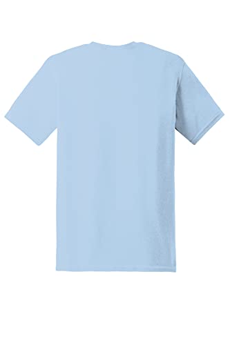 Gildan 5.4 oz Cotton T-Shirt (5000) Tee Large Light Blue