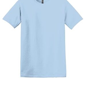 Gildan 5.4 oz Cotton T-Shirt (5000) Tee Large Light Blue