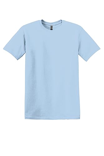 Gildan 5.4 oz Cotton T-Shirt (5000) Tee Large Light Blue