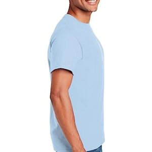 Gildan 5.4 oz Cotton T-Shirt (5000) Tee Large Light Blue