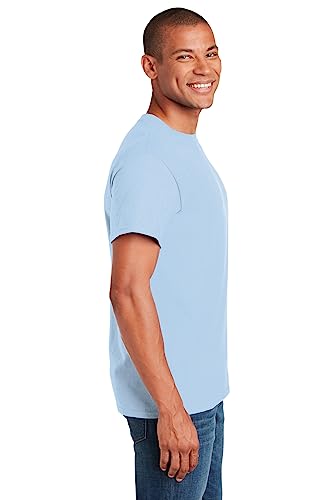 Gildan 5.4 oz Cotton T-Shirt (5000) Tee Large Light Blue