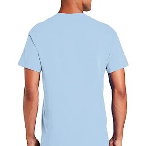 Gildan 5.4 oz Cotton T-Shirt (5000) Tee Large Light Blue