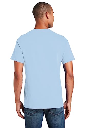 Gildan 5.4 oz Cotton T-Shirt (5000) Tee Large Light Blue