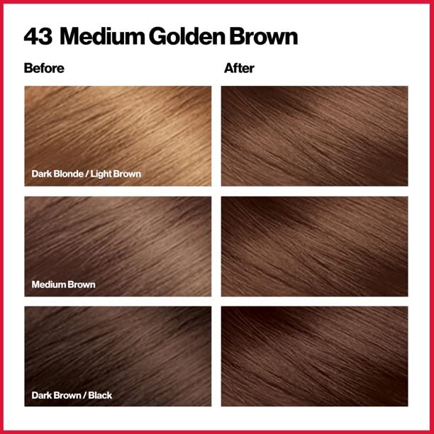 Revlon Colorsilk Hair Color, Medium Golden Brown [43] 1 ea