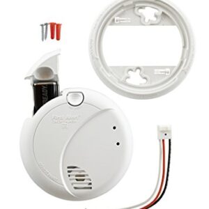 First Alert BRK 7010B Hardwired Smoke Detector with Photoelectric Sensor and Battery Backup , White