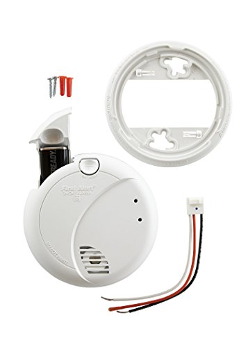 First Alert BRK 7010B Hardwired Smoke Detector with Photoelectric Sensor and Battery Backup , White