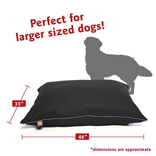 35x46 Black Super Value Pet Dog Bed By Majestic Pet Products Large