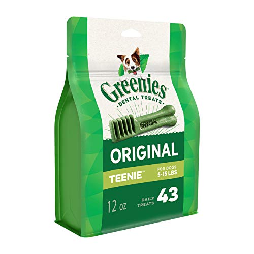 GREENIES Original TEENIE Natural Dental Care Dog Treats, 12 oz. Pack (43 Treats)