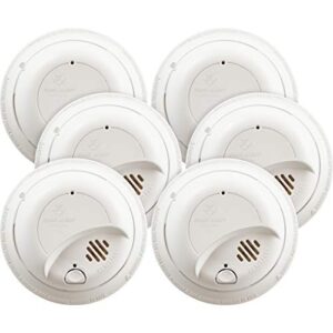 first alert 9120b smoke detector, hardwired alarm with battery backup, 6-pack