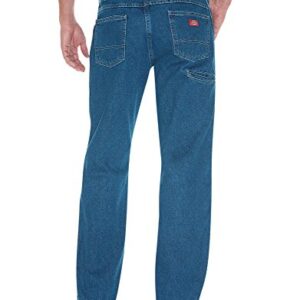 Dickies mens Relaxed Fit Workhorse jeans, Stone Washed Indigo Blue, 34W x 30L US