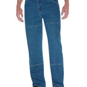 Dickies mens Relaxed Fit Workhorse jeans, Stone Washed Indigo Blue, 34W x 30L US