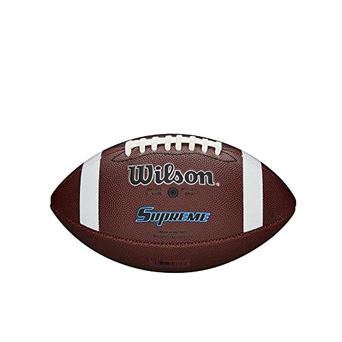 Wilson NCAA Supreme Composite Leather Football w/ Pump & Tee - Junior Size, Brown