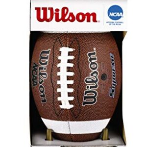 Wilson NCAA Supreme Composite Leather Football w/ Pump & Tee - Junior Size, Brown