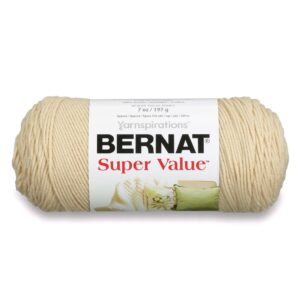 bernat super value yarn, 5 oz, oatmeal, 1 ball