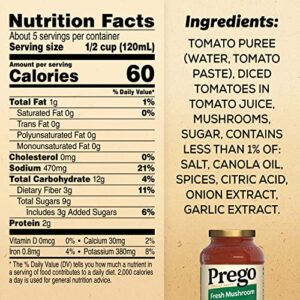 Prego Fresh Mushroom Pasta Sauce, 24 Oz Jar