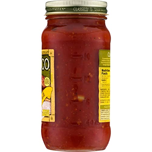 Classico Italian Sausage Spaghetti Pasta Sauce with Tomato, Peppers & Onions (24 oz Jar)