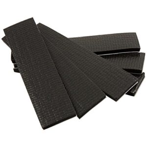 softtouch self-stick non-slip surface grip pads - (6 pieces), 1" x 4" strip - black - 4739495n