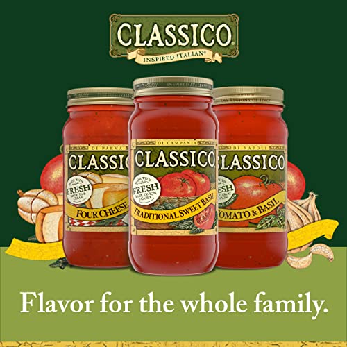 Classico Traditional Sweet Basil Tomato Spaghetti Pasta Sauce (24 Oz Jar)