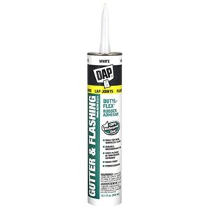 dap 070798181847 bf gutter & flashing white raw building material, 10.1 oz