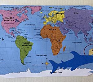 8” x 16” Labeled World Practice Maps, 30 Sheets in a Pack for Social Studies, Geography, Map Activities, Drill and Practice, Current Event Activities, Learning Games and More