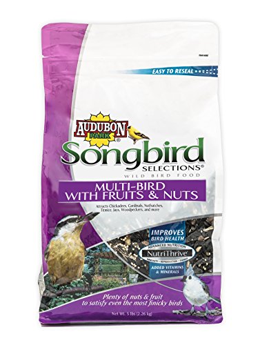 Audubon Park Songbird Selections Songbird Selections 11982 Multi Wild Bird Food with Fruits and Nuts, 5-Pound, 5 Pound (Pack of 1)