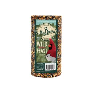 mr. bird wild bird feast birdseed cylinder - 4" diameter