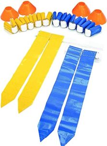 sklz flag football 10-player deluxe set with flags, belts, and cones, multi, one size