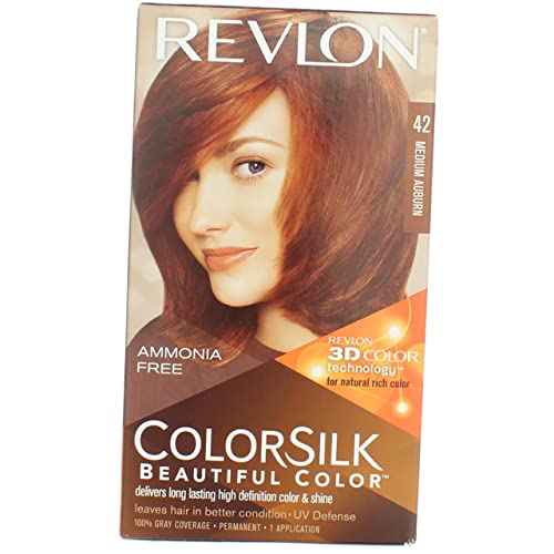 Revlon ColorSilk Hair Color, 42 Medium Auburn