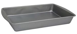 g & s metal products company ovenstuff nonstick bake and roasting pan, 12.8 inch x 8.9 inch, gray