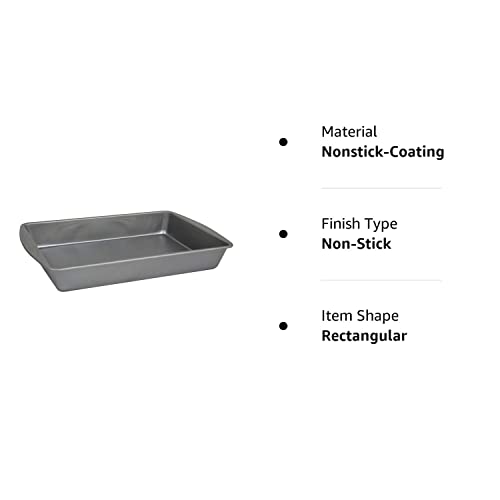 G & S Metal Products Company OvenStuff Nonstick Bake and Roasting Pan, 12.8 inch x 8.9 inch, Gray