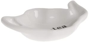 swee-tea ceramic tea-bag caddy in black & white serving-tray gift box