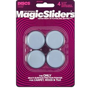 Magic Sliders 4038 Series 1-1/2" Sliding Disc, Gray, Pack of 4,Grey