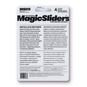 Magic Sliders 4038 Series 1-1/2" Sliding Disc, Gray, Pack of 4,Grey