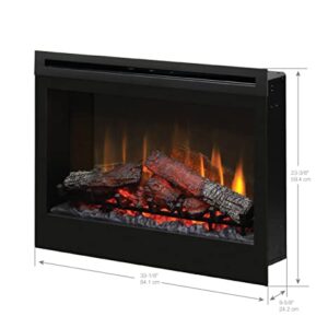 DIMPLEX DF3033ST 33" Electric Fireplace Insert, Model, 120V, 780W, 8.3 Amps, Black